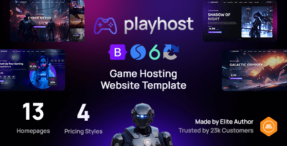 Game Hosting Server Website Template - Playhost by designesia | ThemeForest