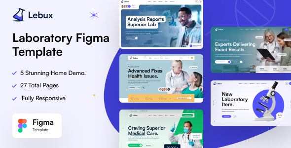 Labux - Laboratory & Science Research Figma Template by Oval_Studio