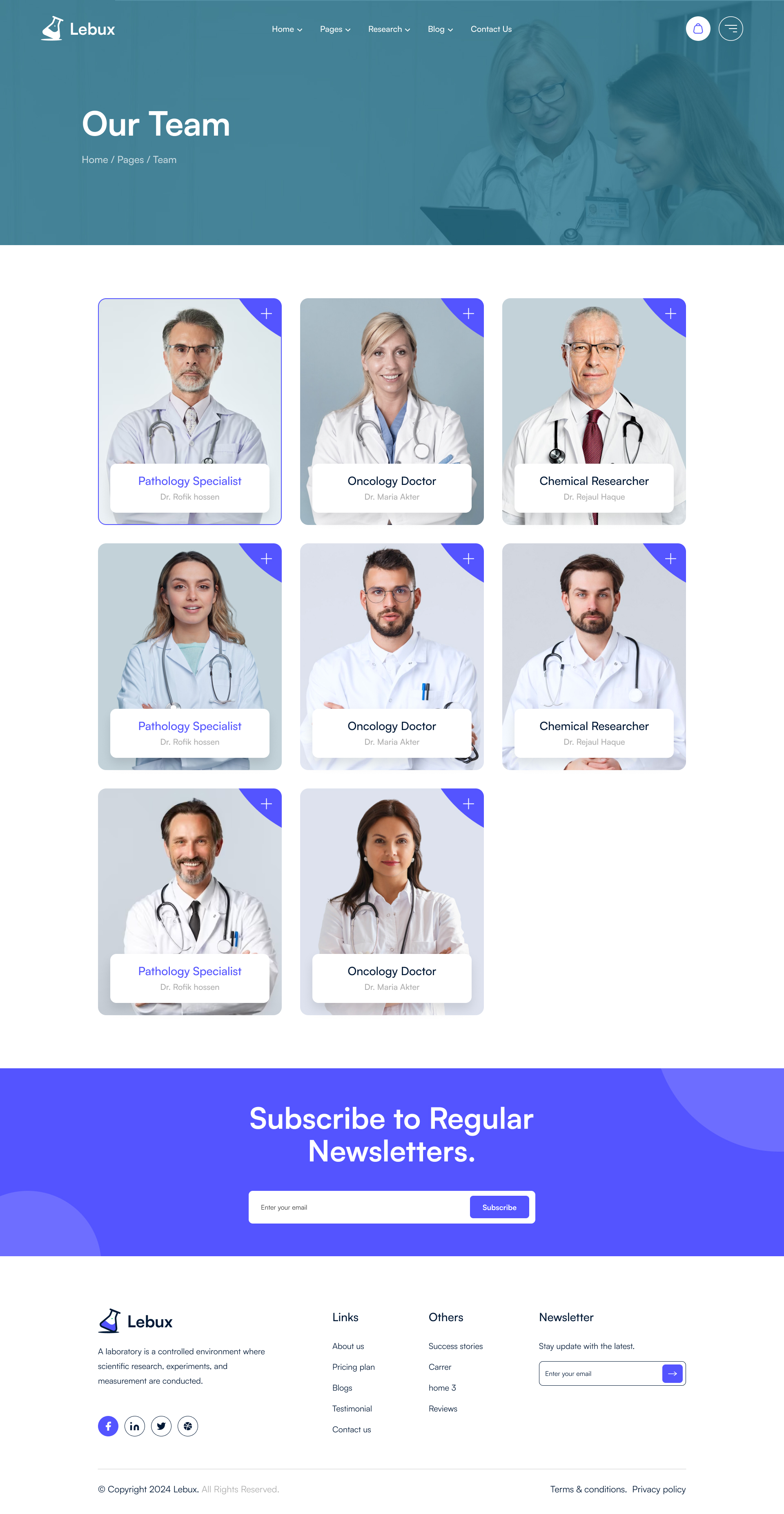 Labux - Laboratory & Science Research Figma Template by Oval_Studio