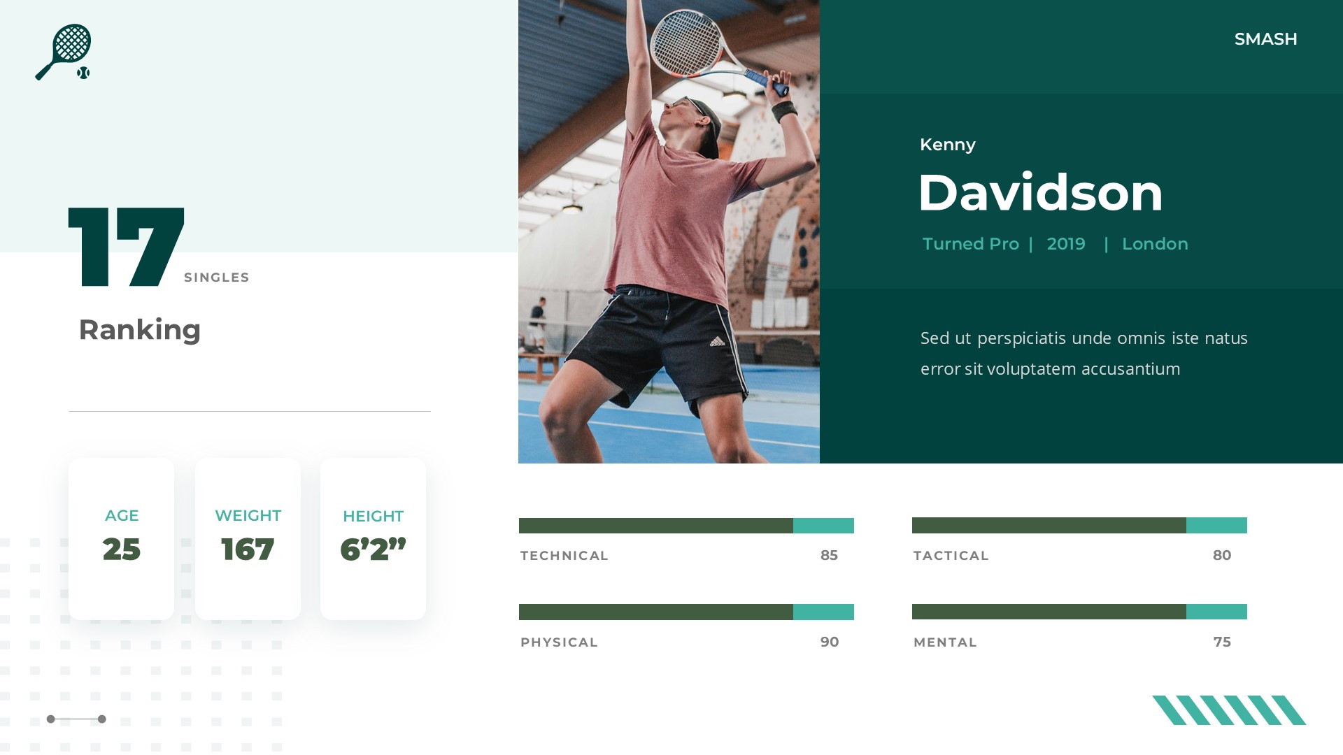 Smash - Tennis Google Slides template, Presentation Templates ...