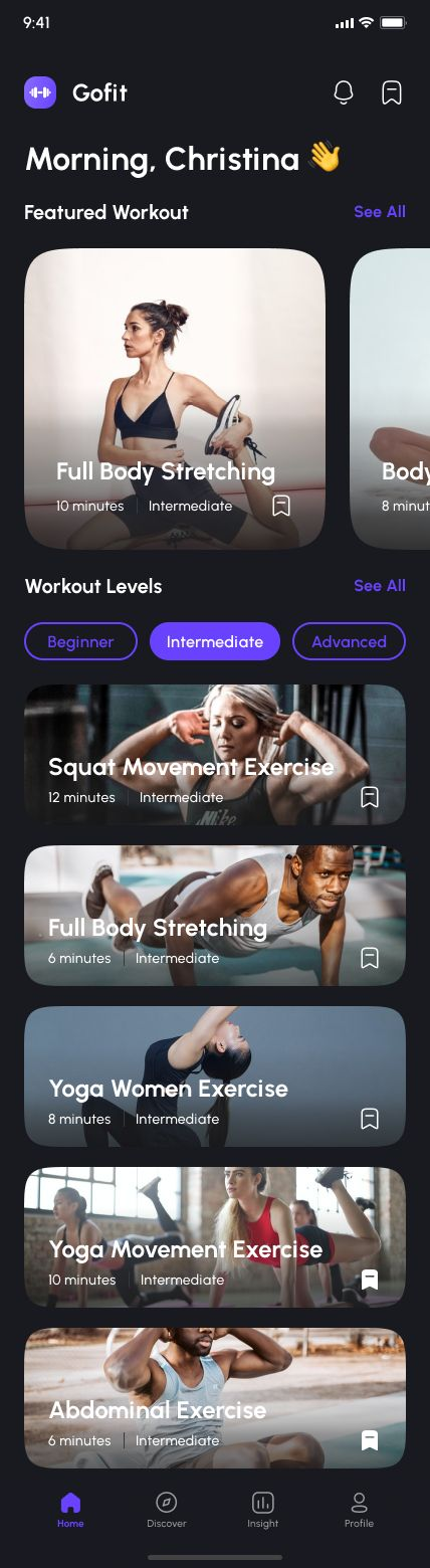 Omofit Pro - Fitness & Workout React Native CLI App Ui Kit by lalastudio12