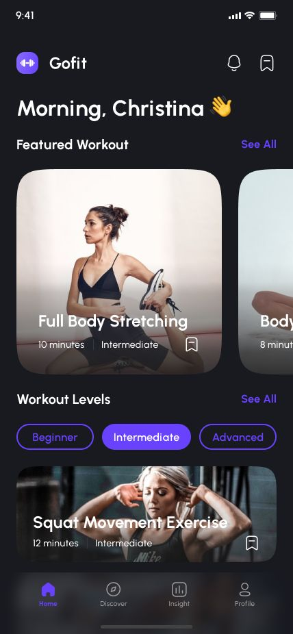 Omofit Pro - Fitness & Workout React Native CLI App Ui Kit by lalastudio12