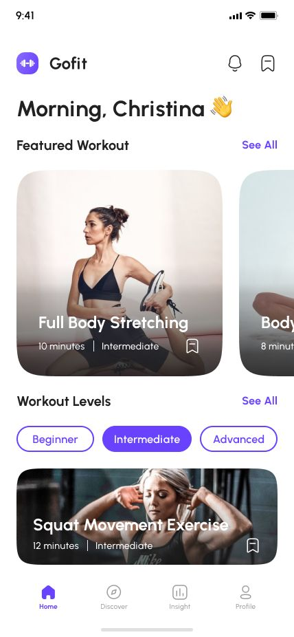 Omofit Pro - Fitness & Workout React Native CLI App Ui Kit by lalastudio12