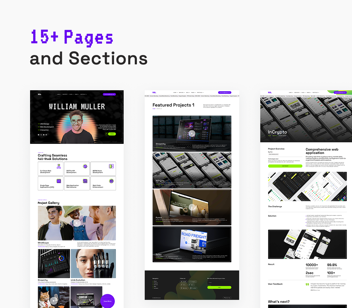 Vectra – Developer Portfolio Elementor Pro Template Kit by merkulove