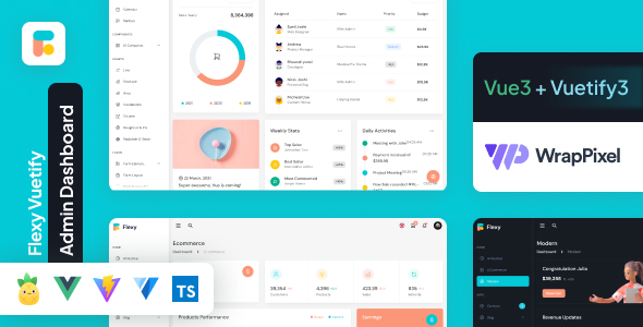 Flexy Vuetify Vue3 Dashboard by wrappixel | ThemeForest