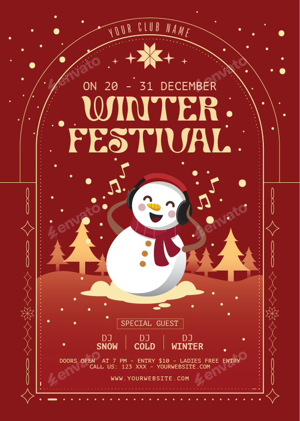 Winter Festival Flyer, Print Templates | GraphicRiver