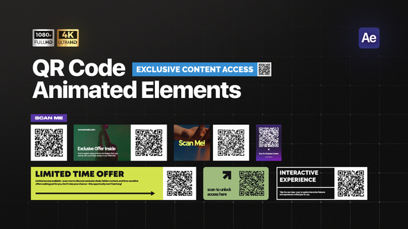 QR Code Elements, After Effects Project Files | VideoHive