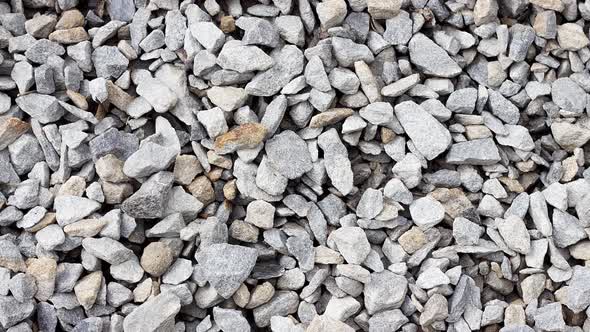 Texture of Small Black Rubble Lying on the Ground Closeup Slow Motion ...