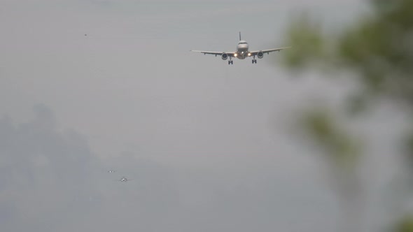 Airplanes Lined Up for Landing, Stock Footage | VideoHive