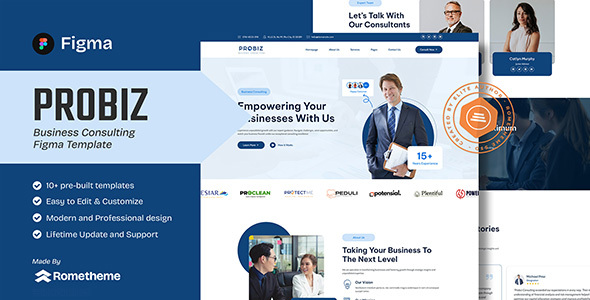 Probiz - Business Consulting Figma Template by Rometheme | ThemeForest