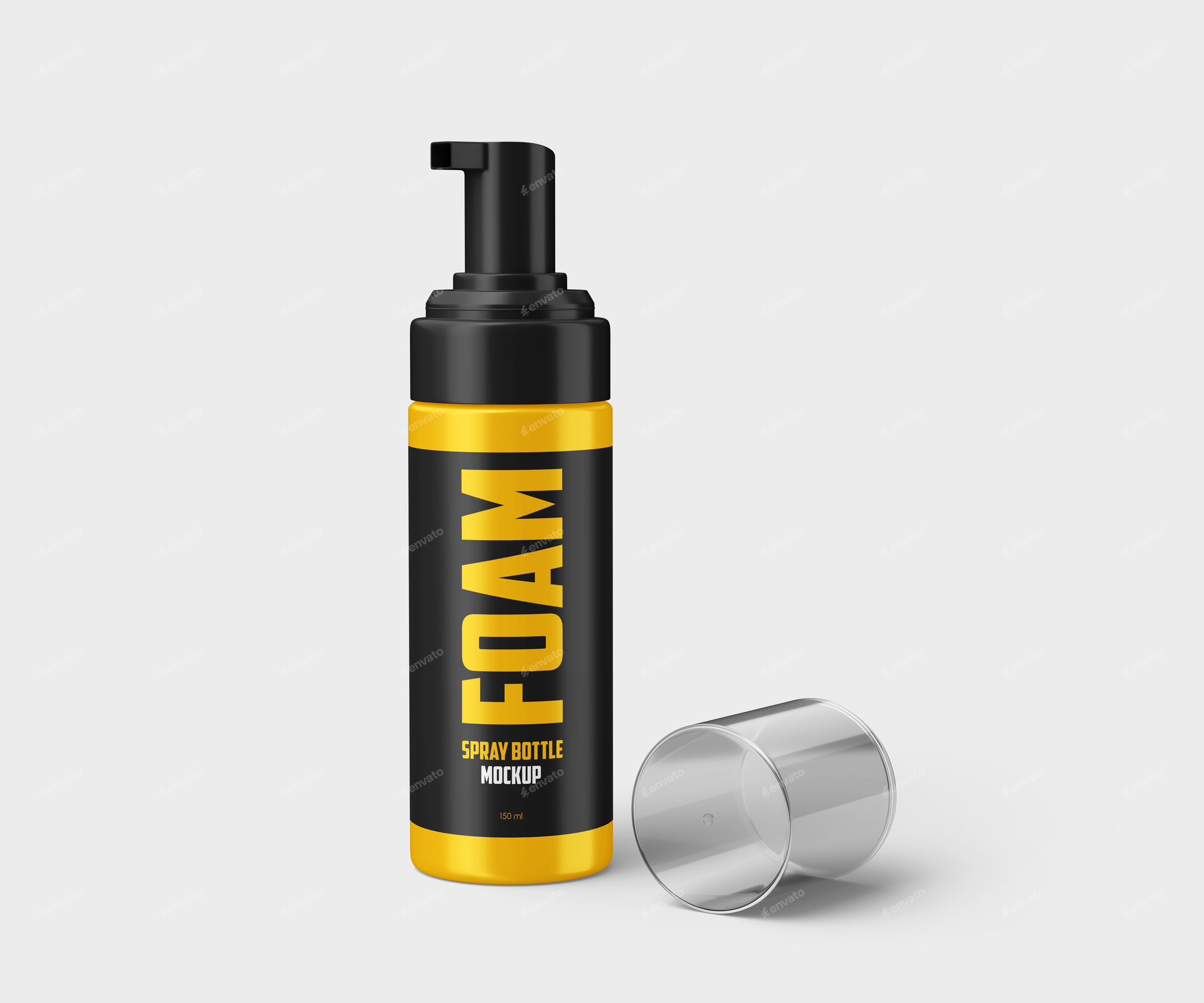 Foam Spray Bottle Mockup Set, Graphics | GraphicRiver