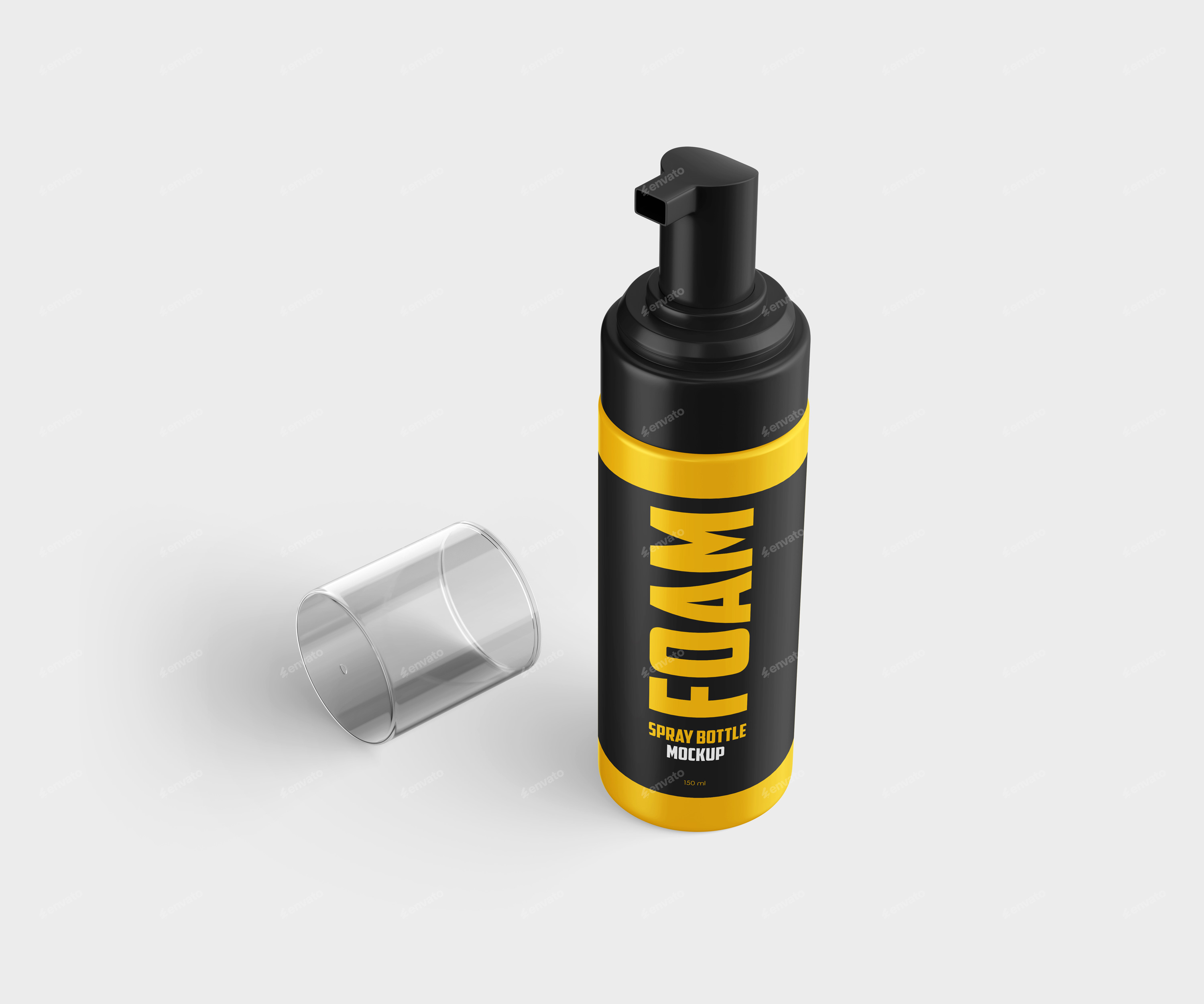 Foam Spray Bottle Mockup Set, Graphics | GraphicRiver
