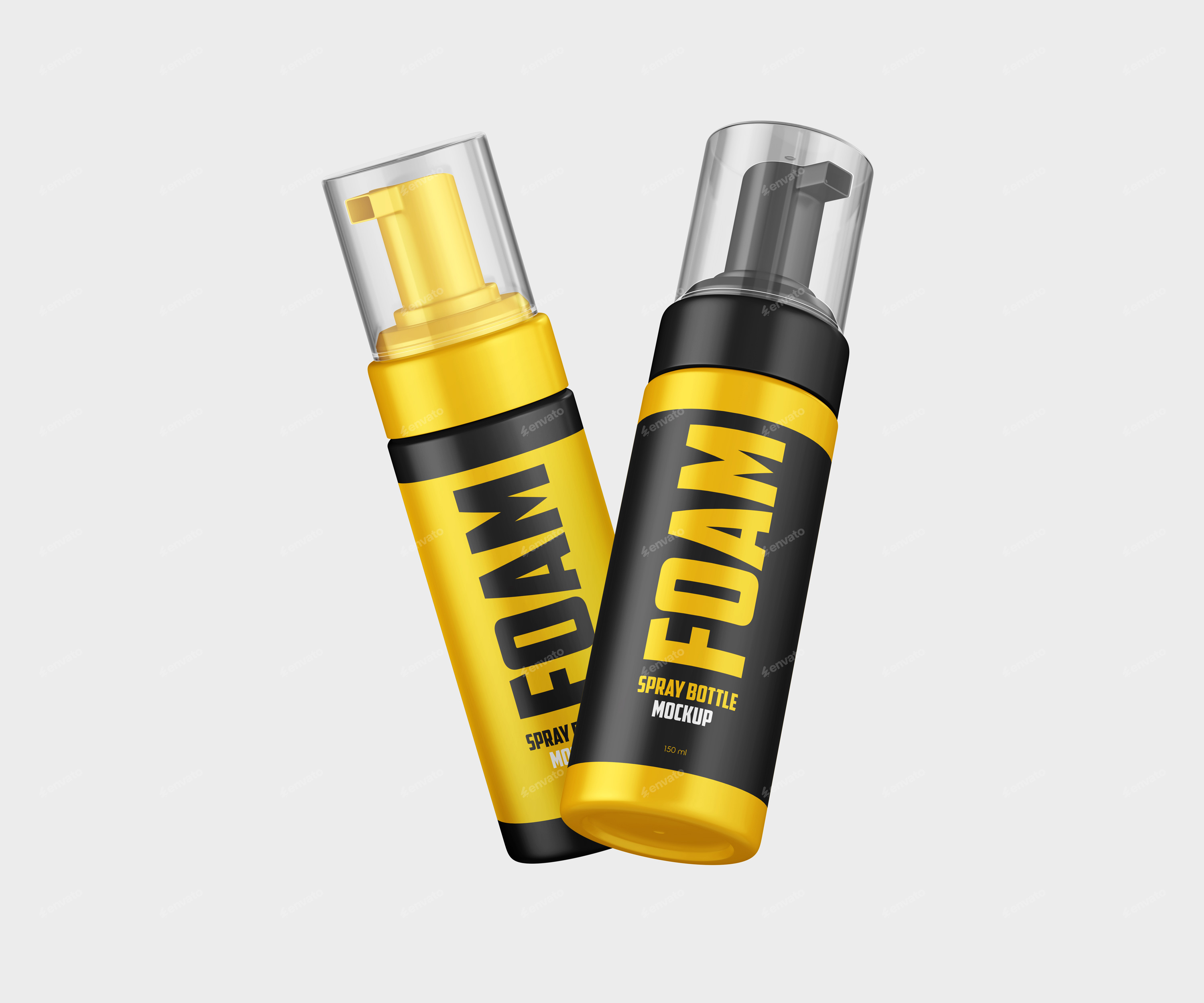 Foam Spray Bottle Mockup Set, Graphics | GraphicRiver