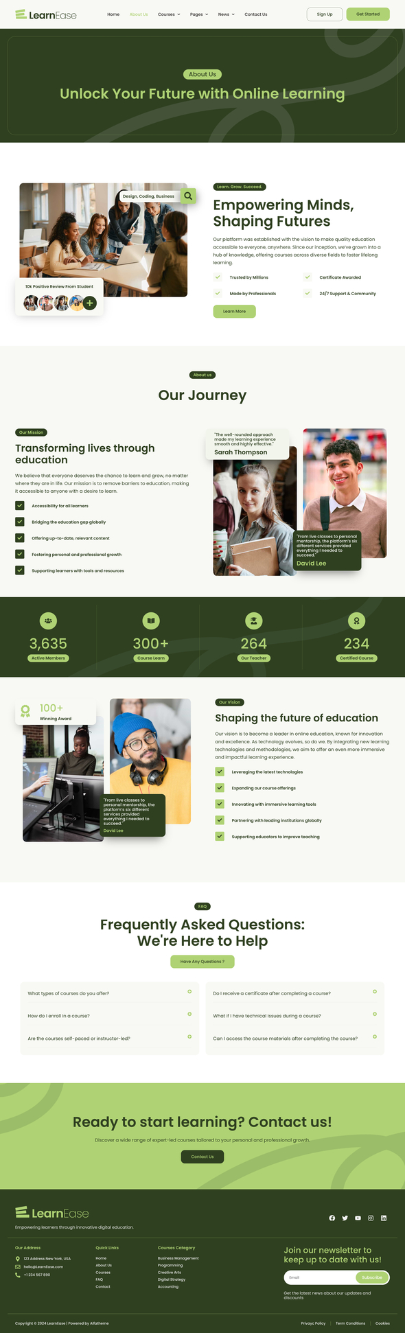 LearnEase - Online Education & E-Learning Elementor Pro Template Kit by ...