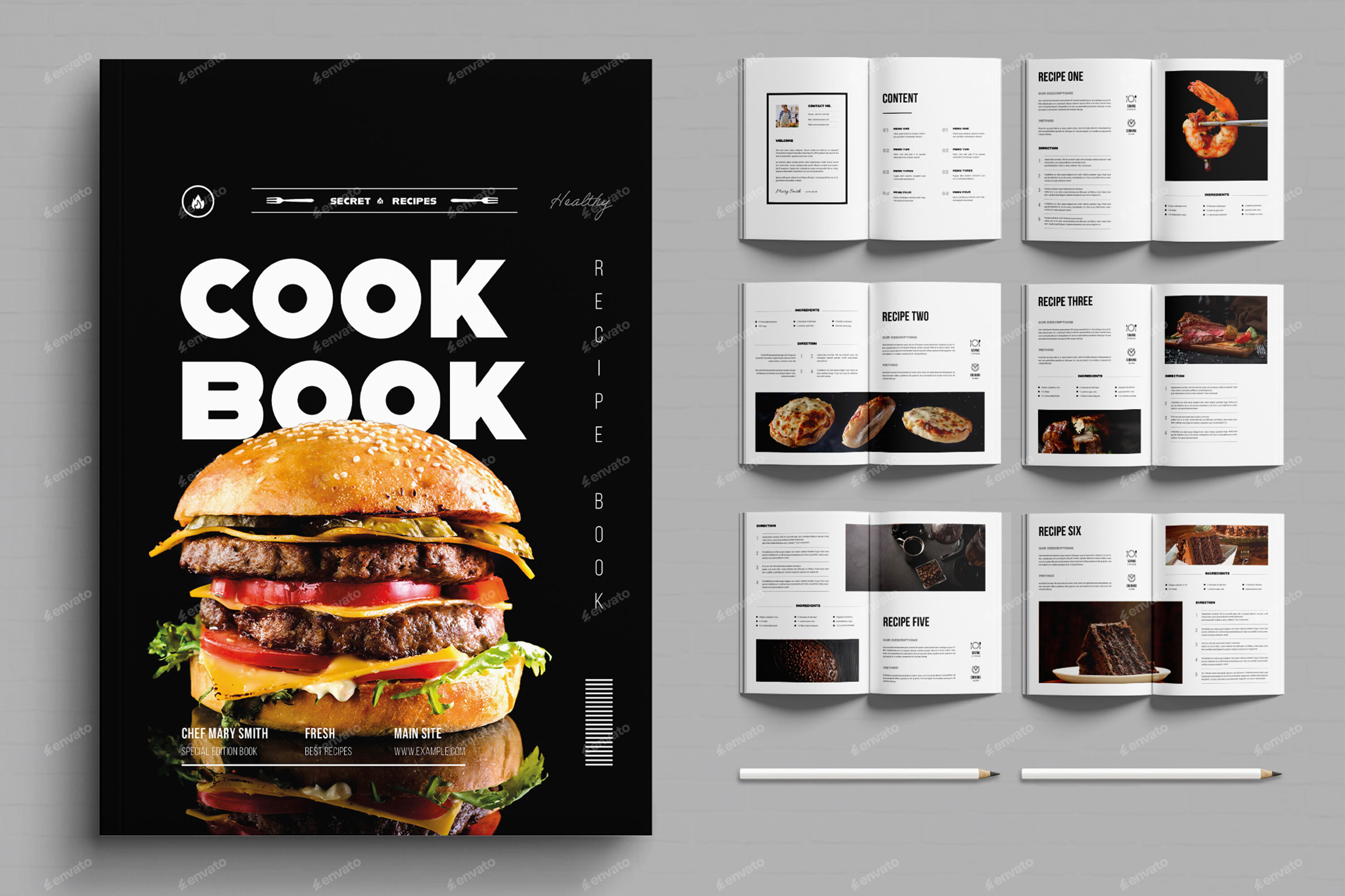 Cook Book Template, Print Templates | GraphicRiver