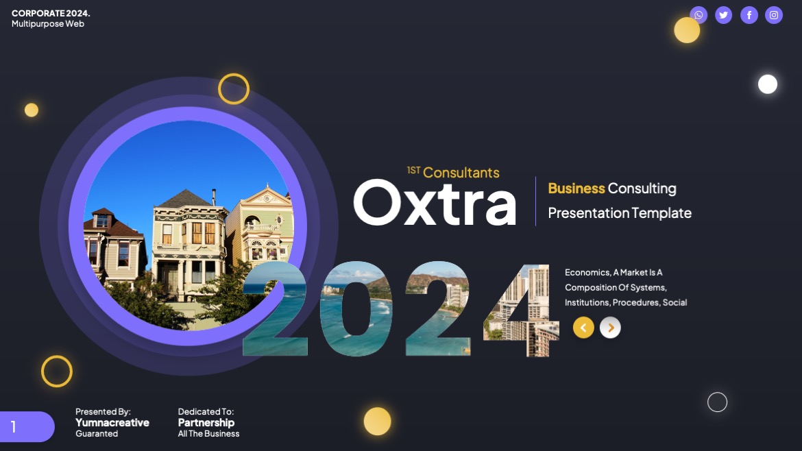 Oxtra - Business Consulting Powerpoint Template, Presentation Templates
