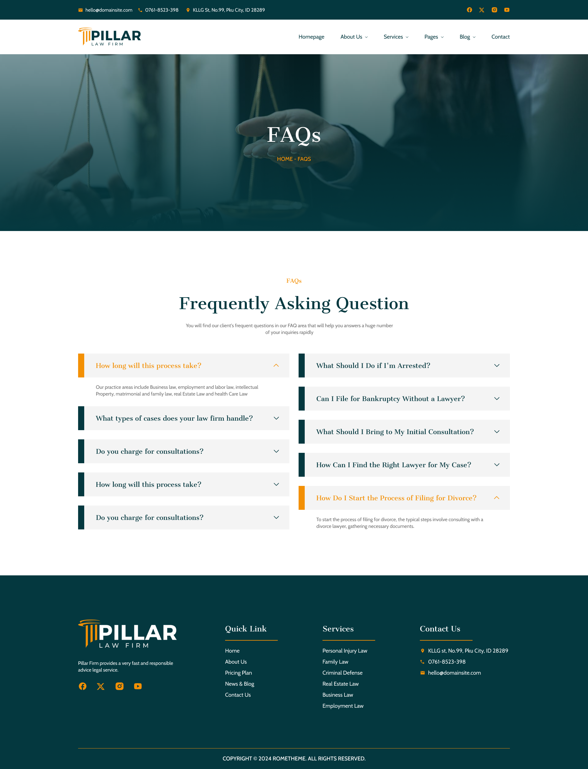 Pillar - Lawyer & Attorney Figma Template by Rometheme | ThemeForest