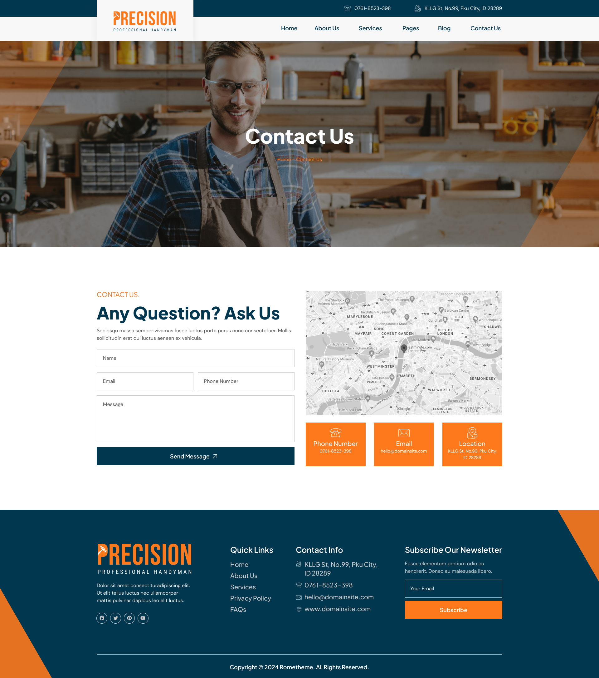 Precision - Handyman & Construction Figma Template by Rometheme ...