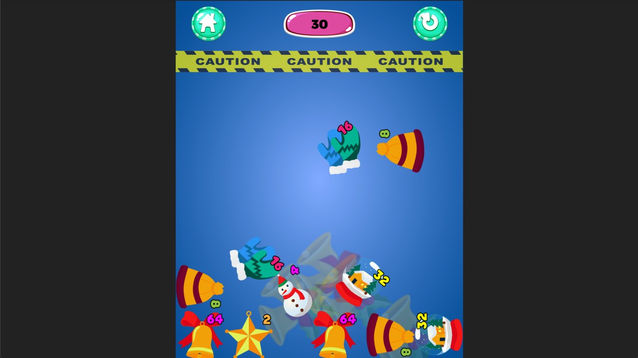 Christmas 2048 Physics - Cross Platform Puzzle Game by raizensoft | CodeCanyon