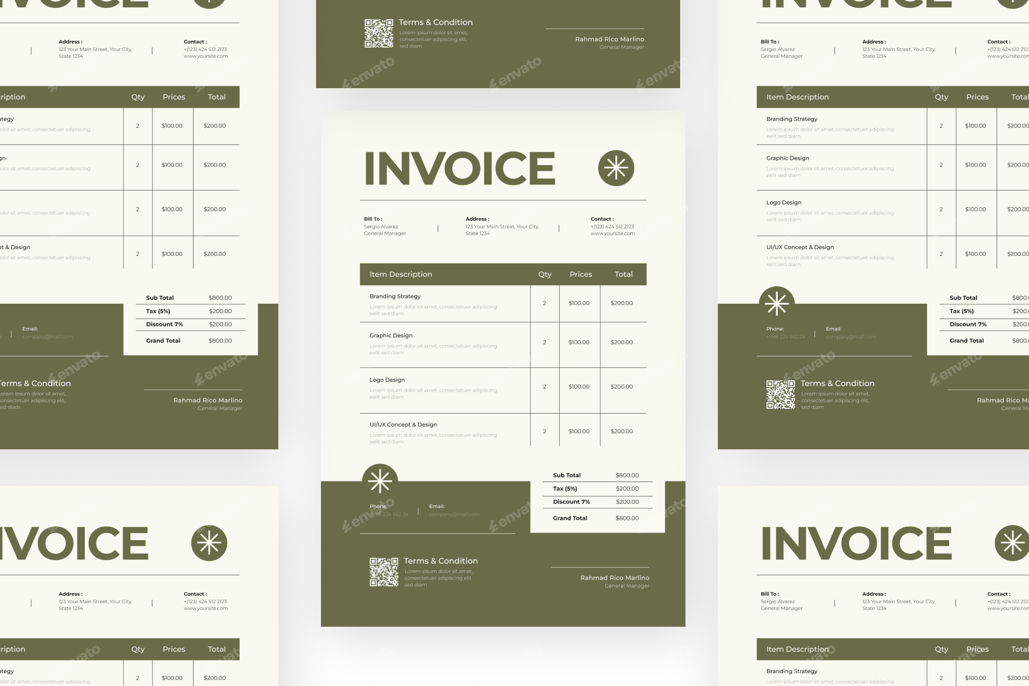 Calm Green - Invoice, Print Templates | GraphicRiver