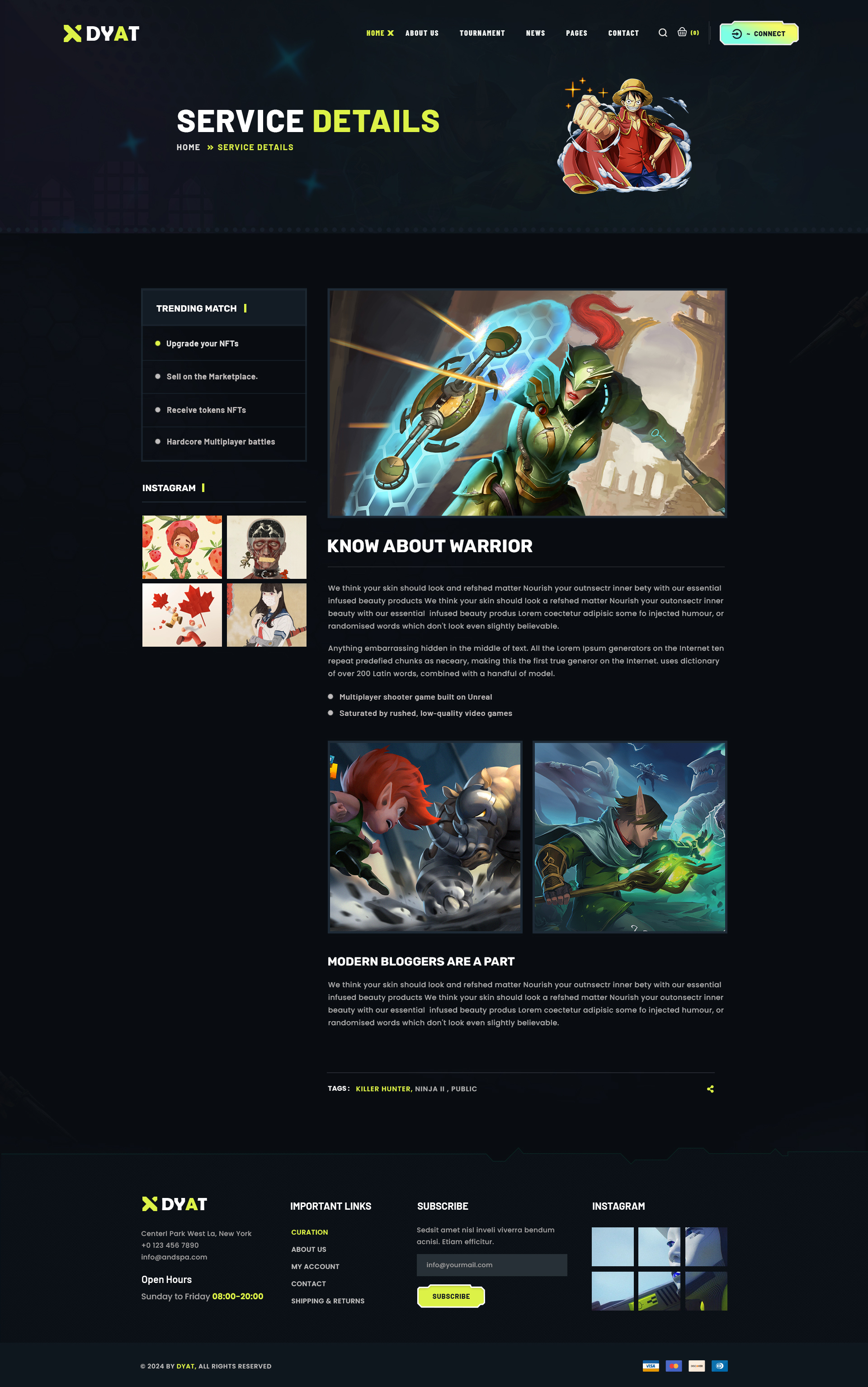 DYAT - eSports and Gaming NFT HTML Template Multipurpose by wowtheme7