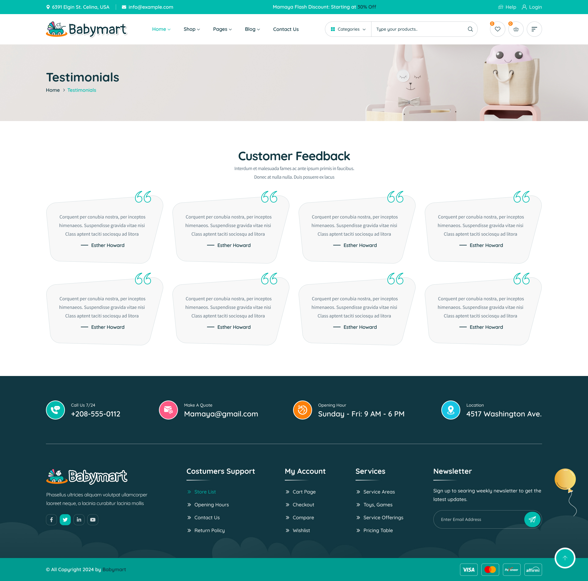 Babymart - Baby Shop Figma Template by onertheme | ThemeForest