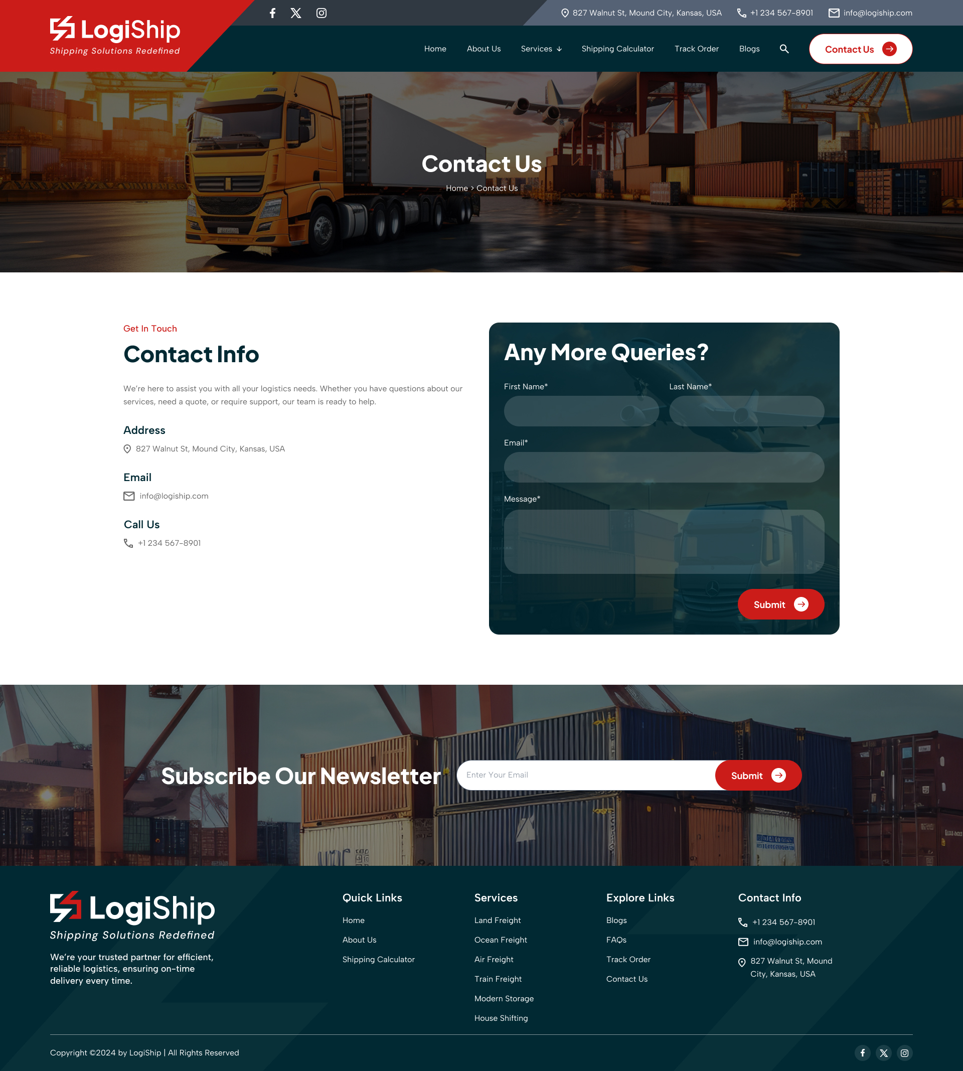 LogiShip -Transportation & Logistics Business Figma Template by ...