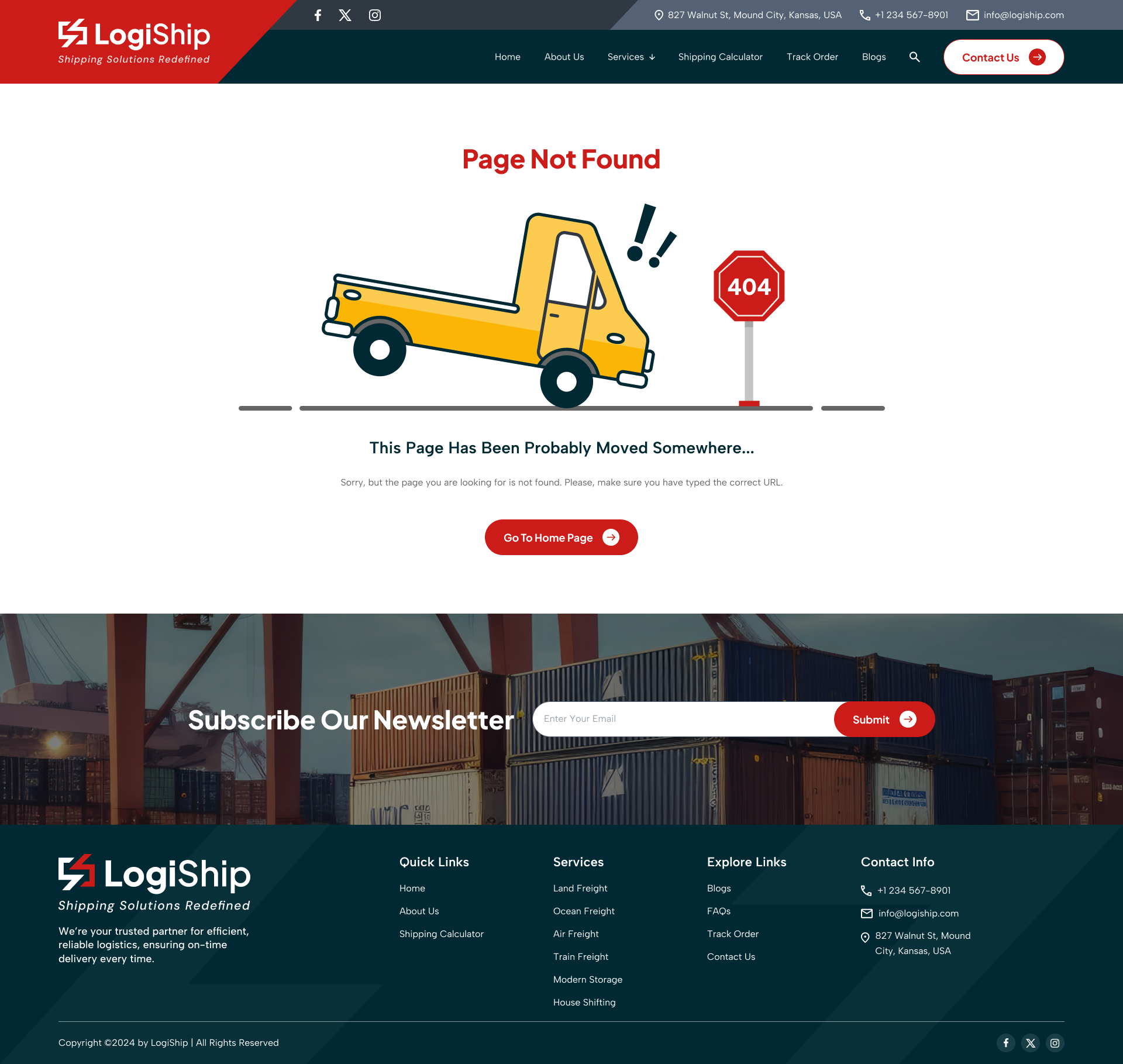 LogiShip -Transportation & Logistics Business Figma Template by ...