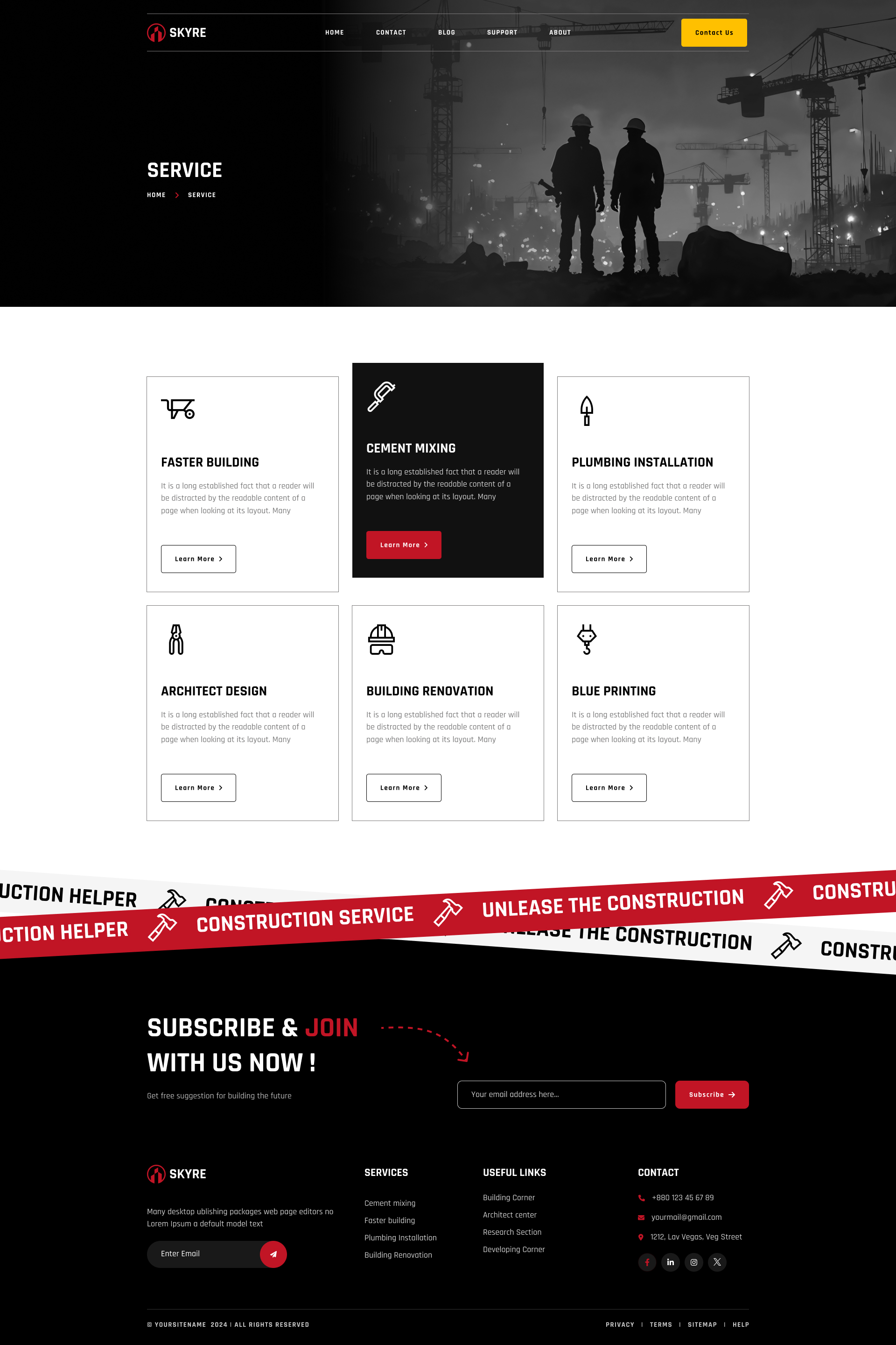skyre - Building & Construction Services Figma Template by Mugli | ThemeForest