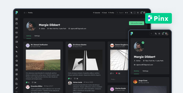 Pinx - Vuejs / Nuxt Tailwind + Naive Admin Dashboard Template by DverseStudio
