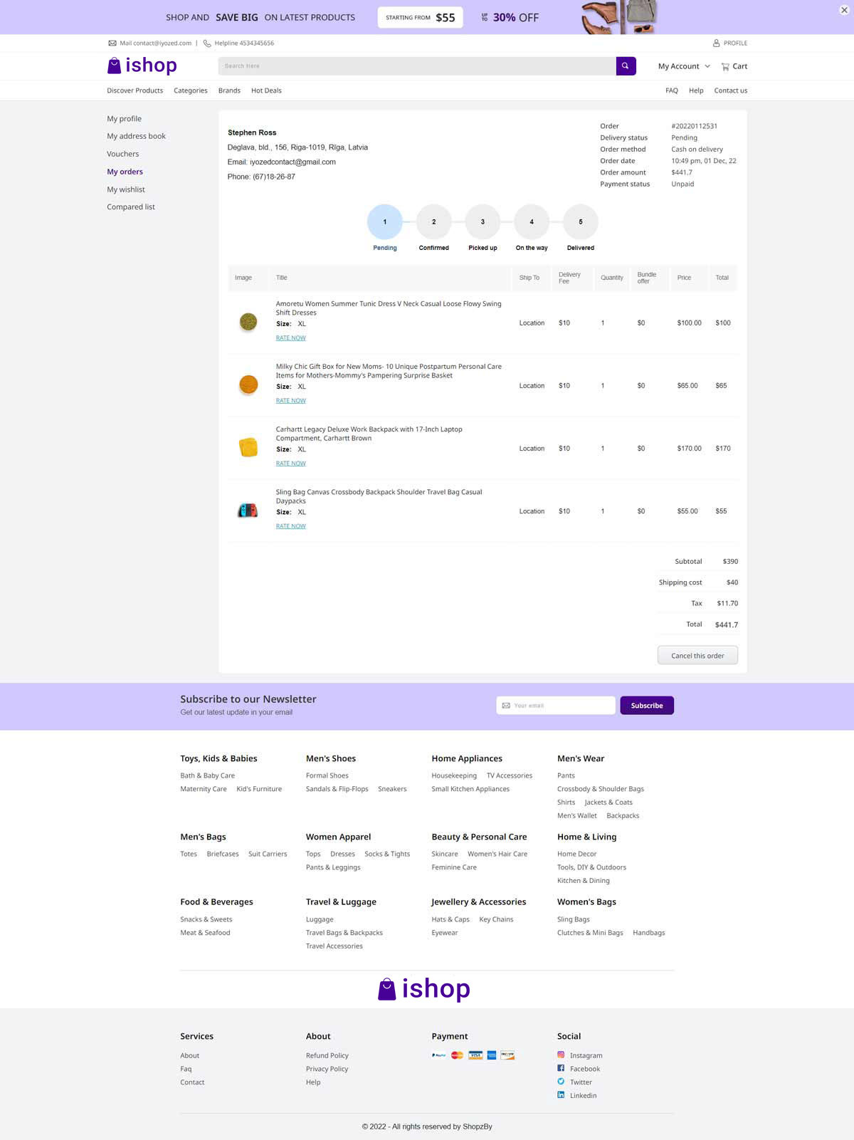 Ishop eCommerce - PWA Multivendor eCommerce CMS - Laravel & Vue by WEBZED