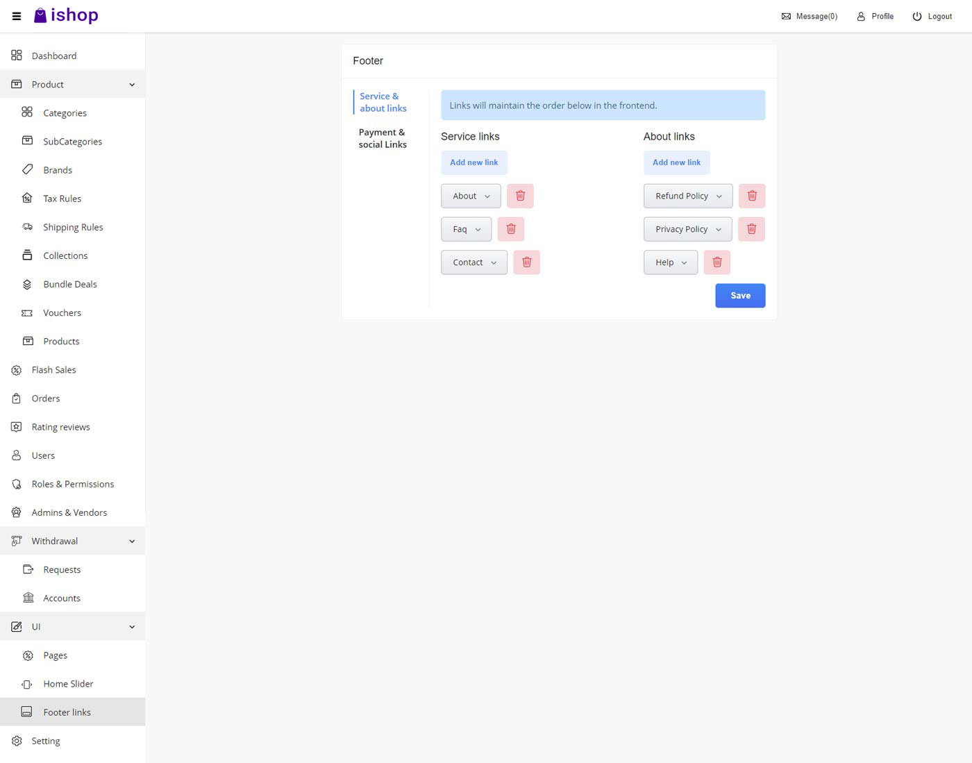 Ishop eCommerce - PWA Multivendor eCommerce CMS - Laravel & Vue by WEBZED