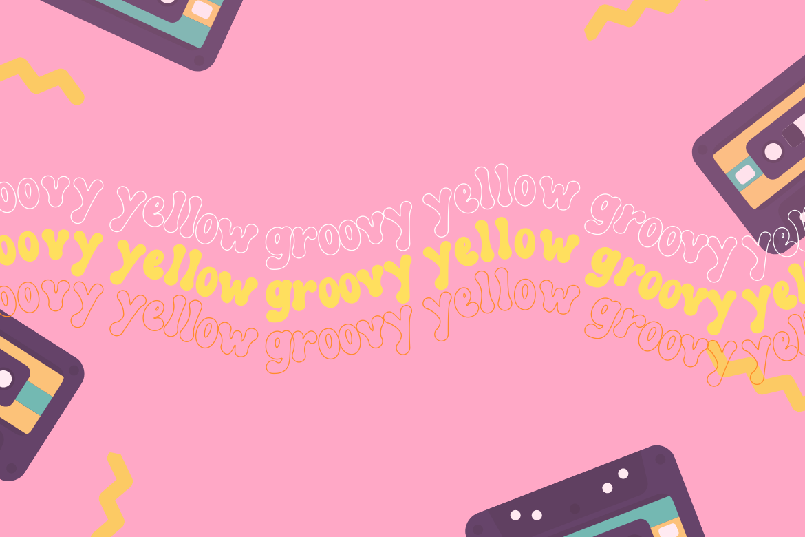 Groovy Yellow - A Display Font, Fonts | GraphicRiver
