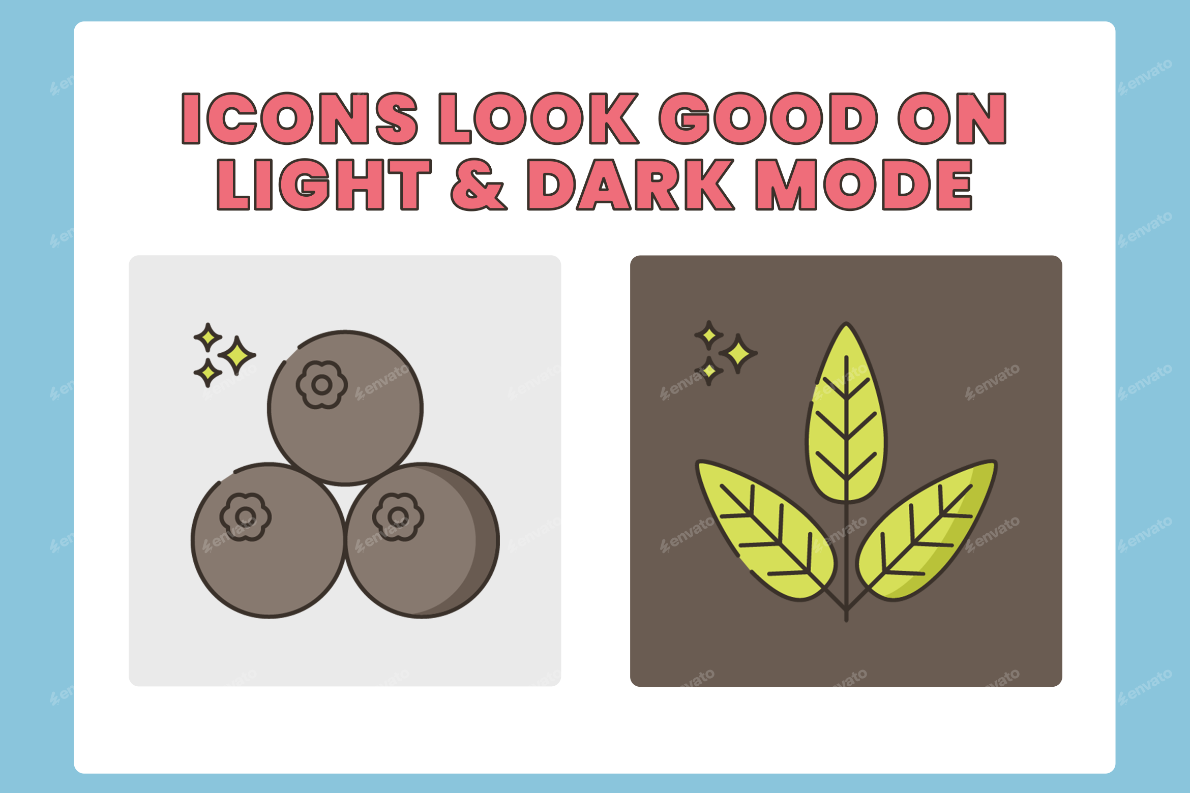 55 Herbs and Spices Icons | Hazel Series, Icons | GraphicRiver