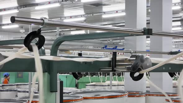Production of Threads in a Textile Factory, Stock Footage | VideoHive