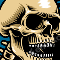 Vintage Surfing Skeleton Vector Illustration, Vectors | GraphicRiver