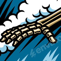 Vintage Surfing Skeleton Vector Illustration, Vectors | GraphicRiver