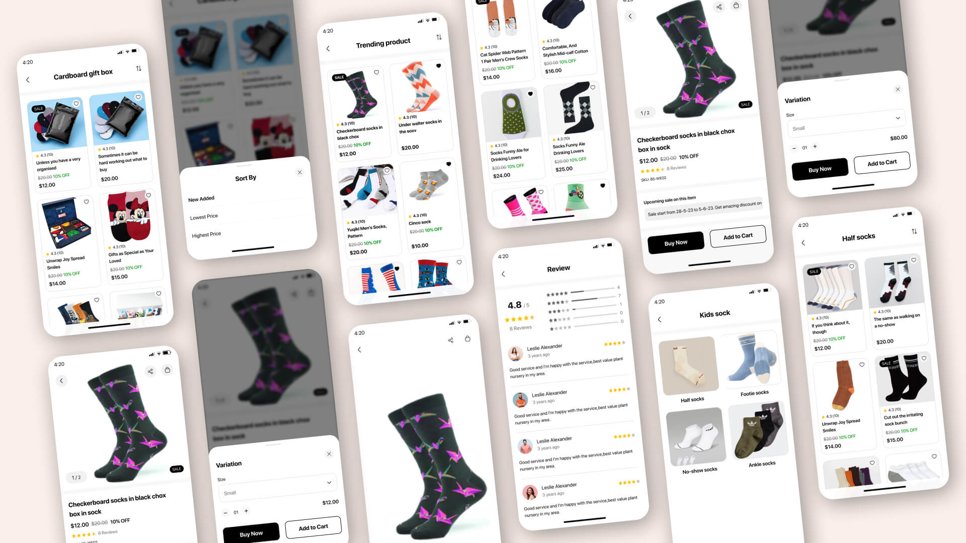 Socks store app - E-commerce Store app in Flutter 3.x (Android, iOS) with WooCommerce Full App ...
