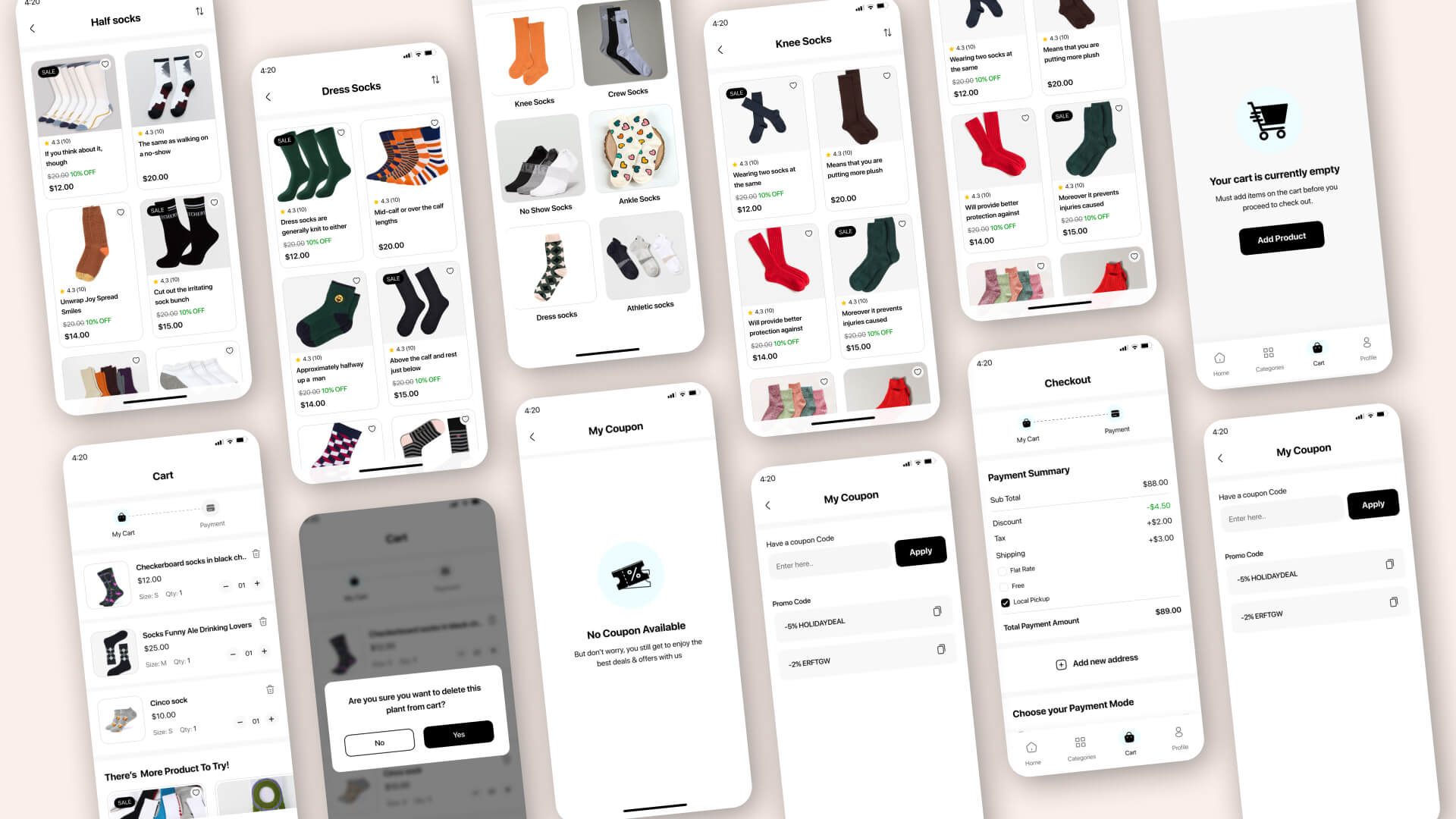Socks store app - E-commerce Store app in Flutter 3.x (Android, iOS) with WooCommerce Full App ...
