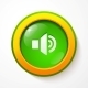 Green Glass Vector Sound Button, Vectors | GraphicRiver