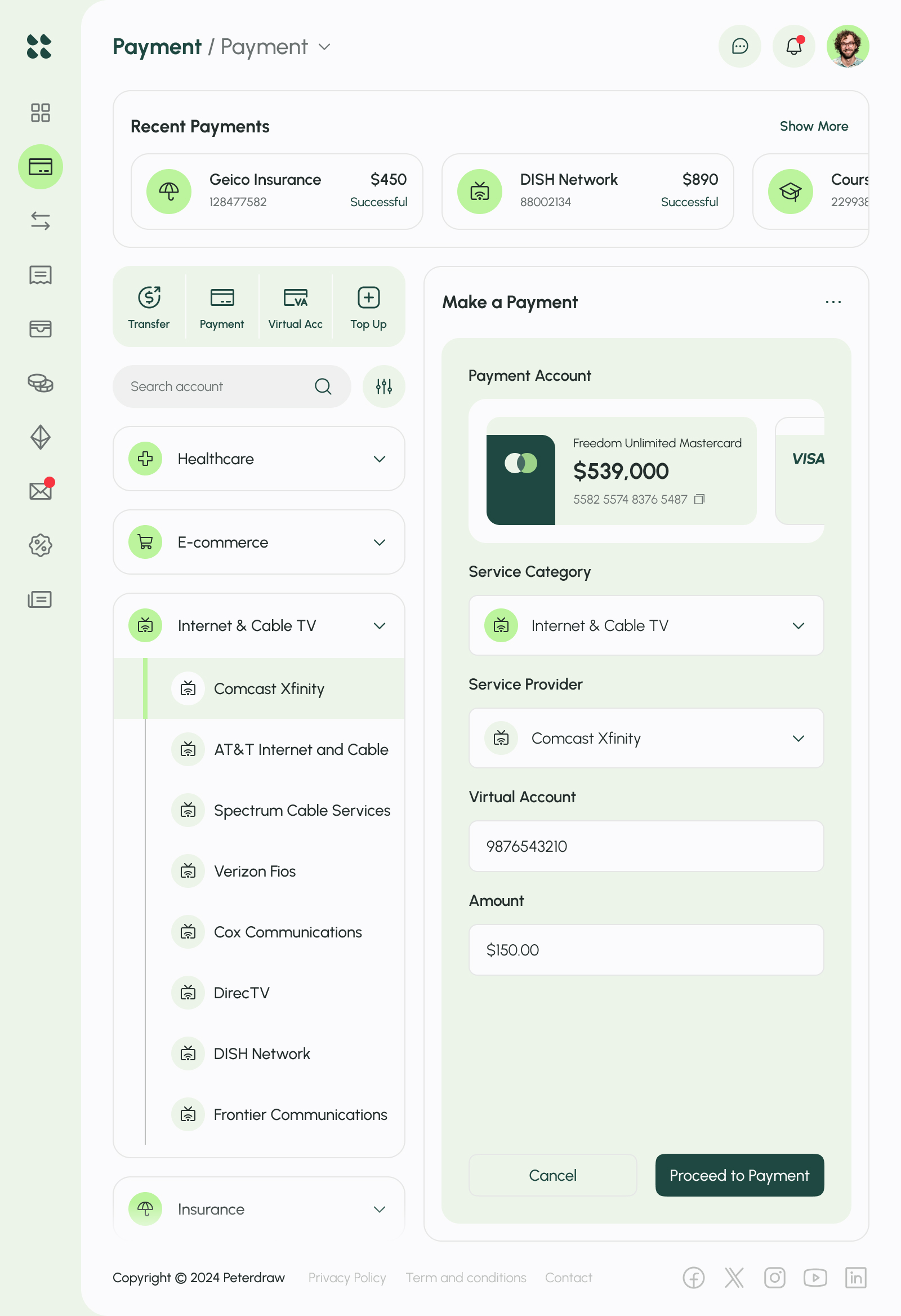 Coinest - Finance Management Dashboard Figma Template by peterdraw