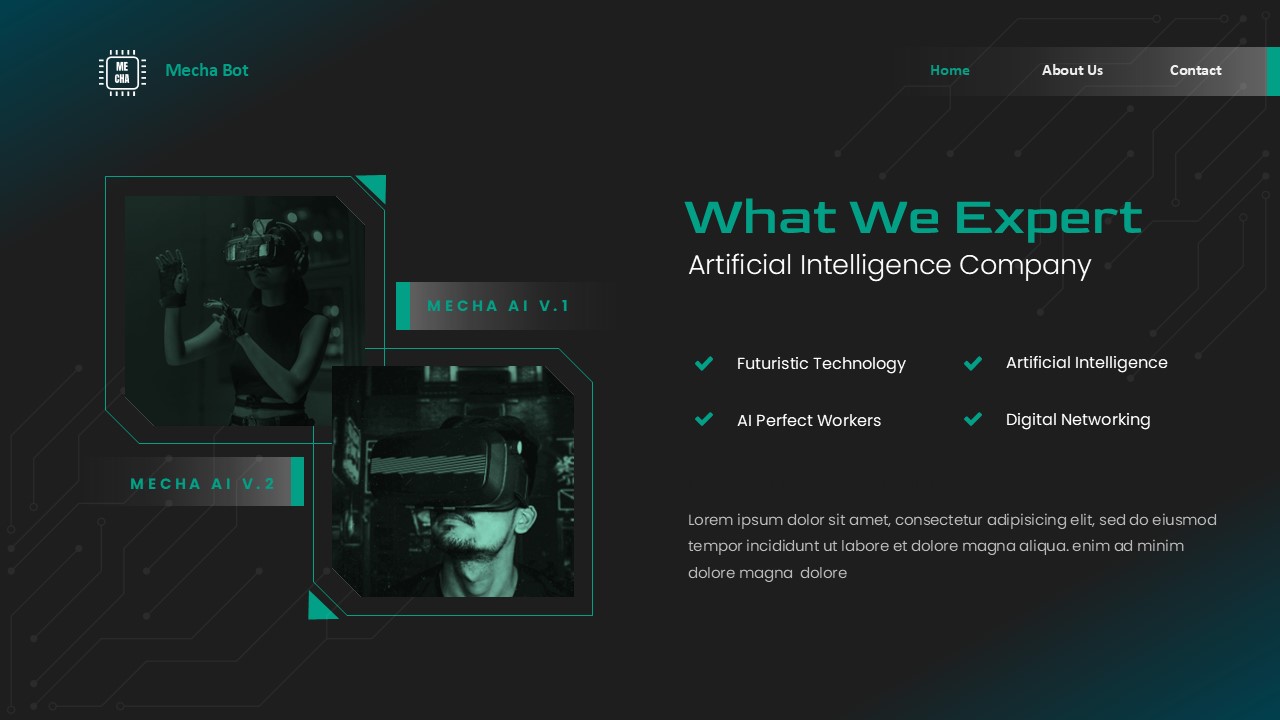 Mecha Bot - Artificial Intelligence Presentation Template, Presentation ...