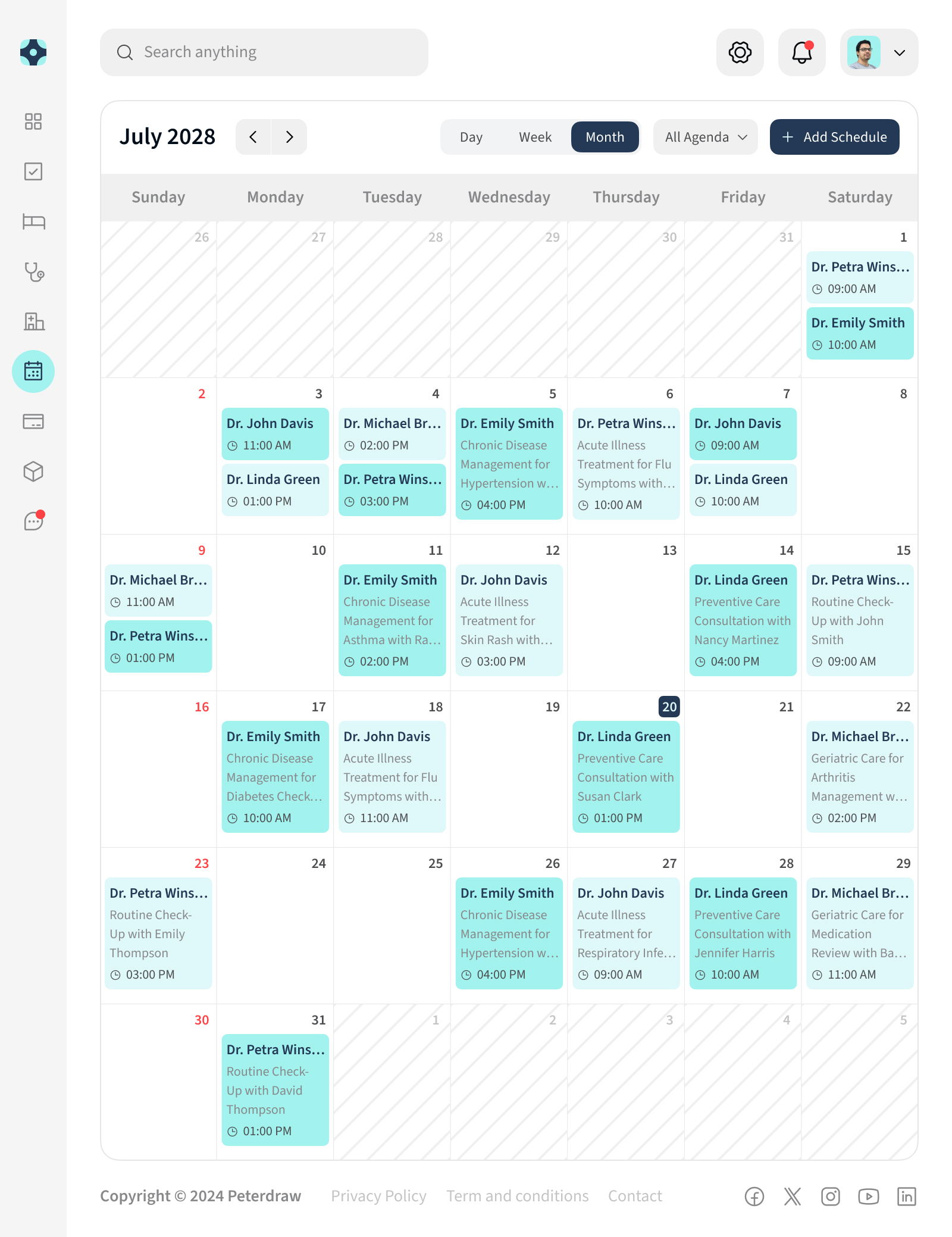 WellNest - Hospital Management Dashboard Figma Template by peterdraw