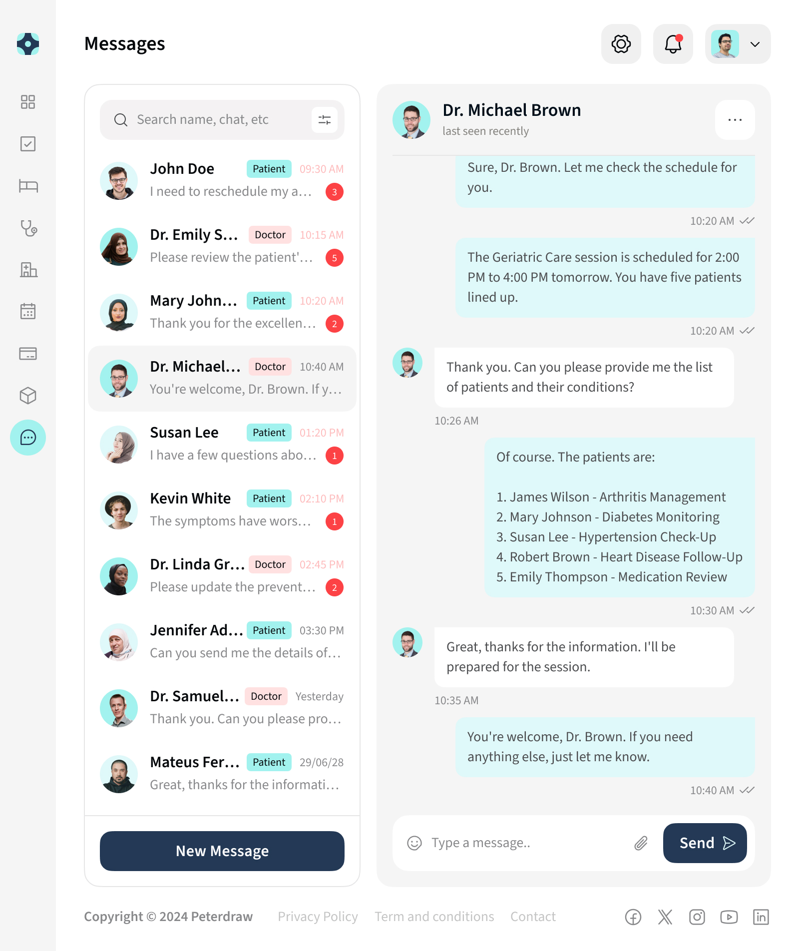 WellNest - Hospital Management Dashboard Figma Template by peterdraw