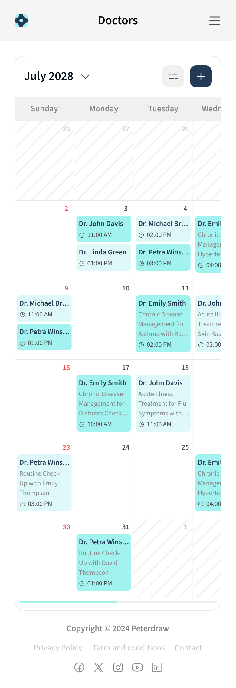 WellNest - Hospital Management Dashboard Figma Template by peterdraw