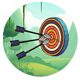 Bow and Target Construct 3 Game (HTML5, AdMob, C3P) by freegameassets2d_com