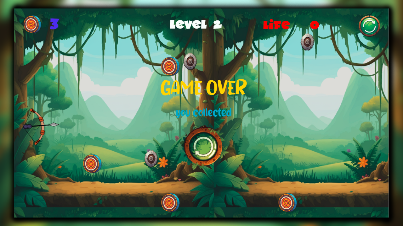 Bow and Target Construct 3 Game (HTML5, AdMob, C3P) by freegameassets2d_com