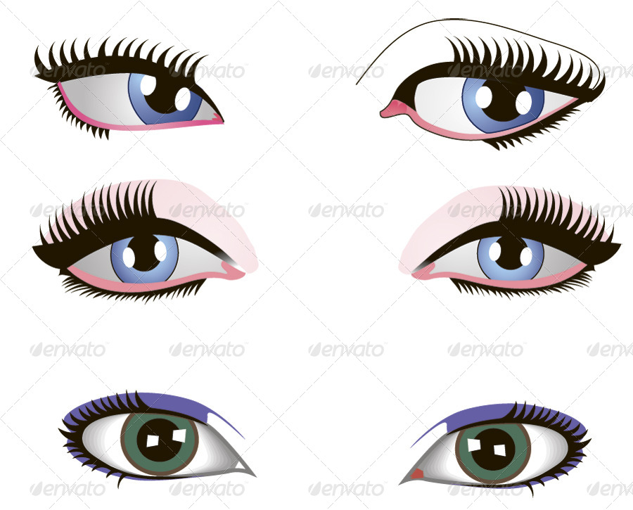13 Vector Eyes, Vectors | GraphicRiver