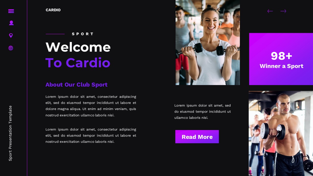 Cardio - Sport Google Slide Templates, Presentation Templates ...