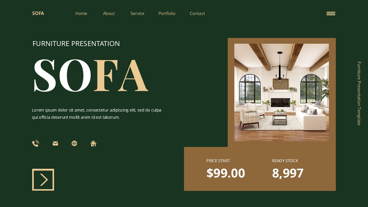 Sofa - Furniture Powerpoint Templates, Presentation Templates ...